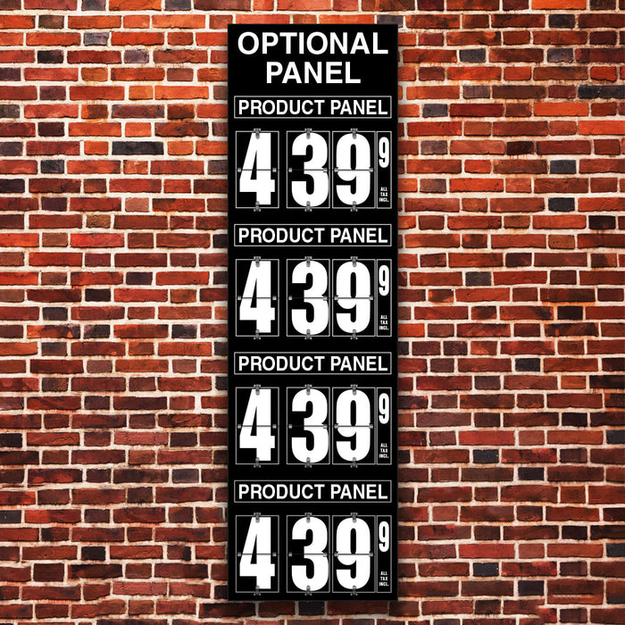 10" Flip Numbers, Four-Product, Pole or Wall Mount w/ Optional Panel ...