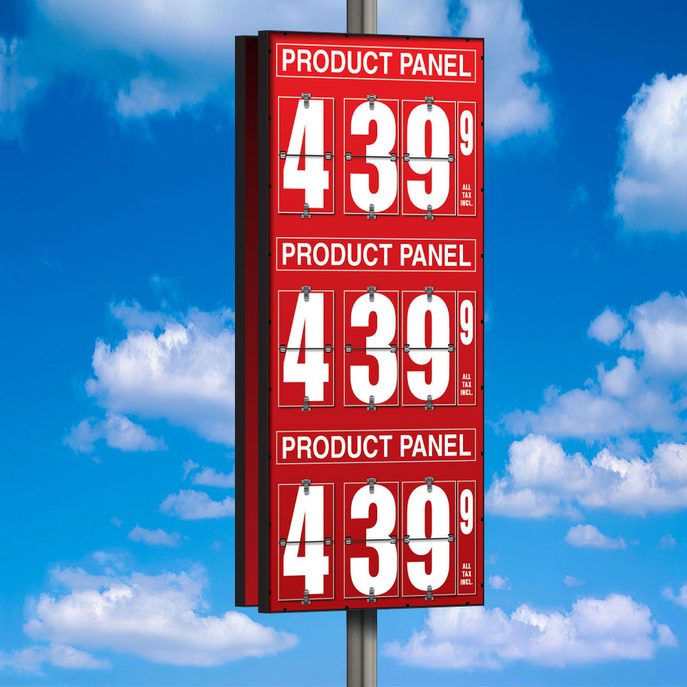 10" Flip Numbers- Three Product, double-sided sign — UnitedSign