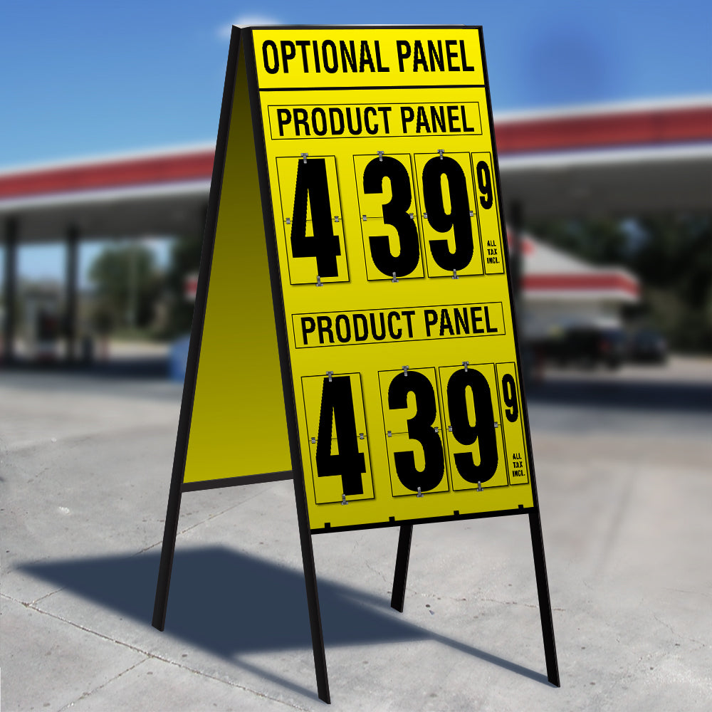 16" Flip Numbers- 2 Product, Double Sided A-Frame w/ Optional Panel ...