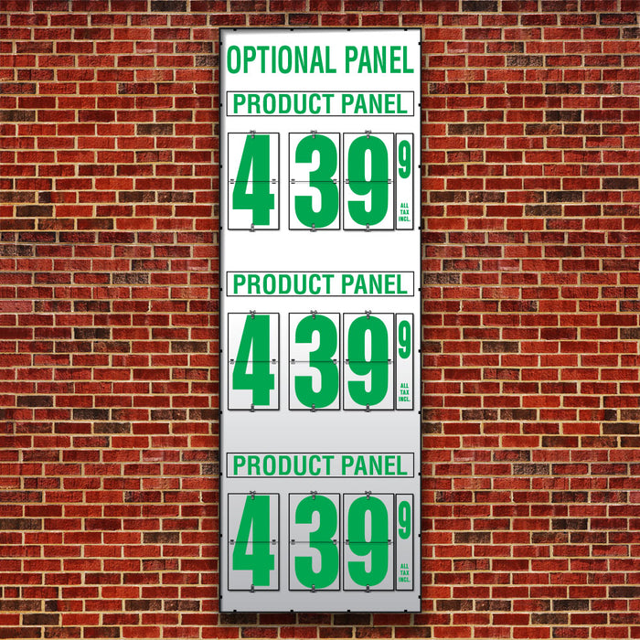 16" Flip Numbers, Three-Product, Pole or Wall Mount w/ Optional Panel ...