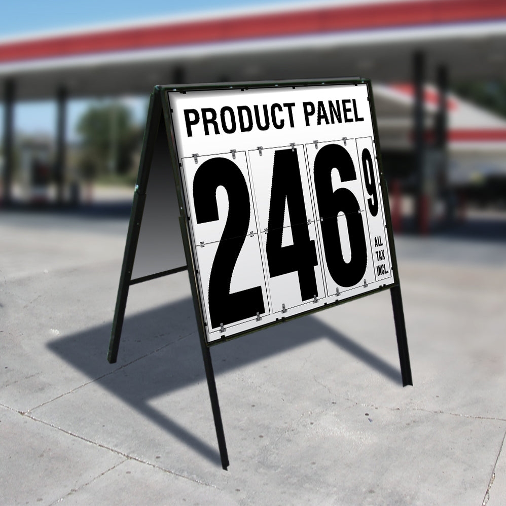 Fuel Price Flip Signs — Tagged "Mounting: A-Frame" — UnitedSign