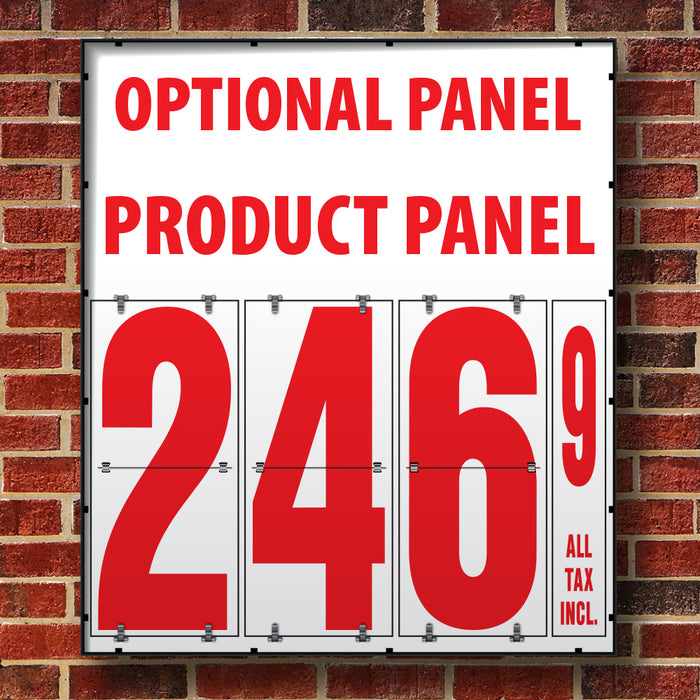 24" Flip Numbers- Single-Product, Wall or Pole Mount w/ Optional Panel ...