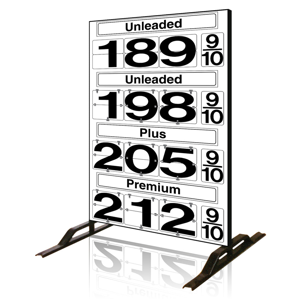 Fuel Price Flip Signs — Tagged "Mounting: Free Standing" — UnitedSign