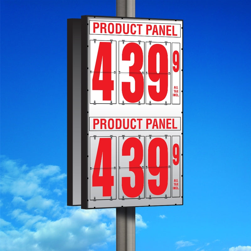 20" Flip Numbers- Two-Product, Double-Sided Pole Mount — UnitedSign