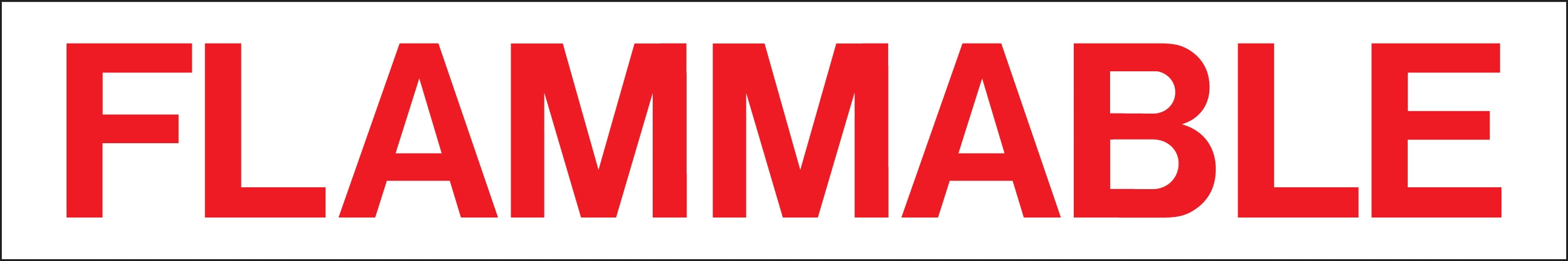FLAMMABLE- 36"w x 6"h Decal — UnitedSign